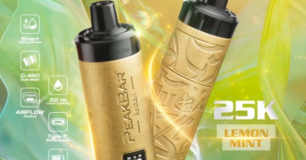 PeakBar HUQA 25000 Puffs Lemon Mint - Lemon MintVapesdirect