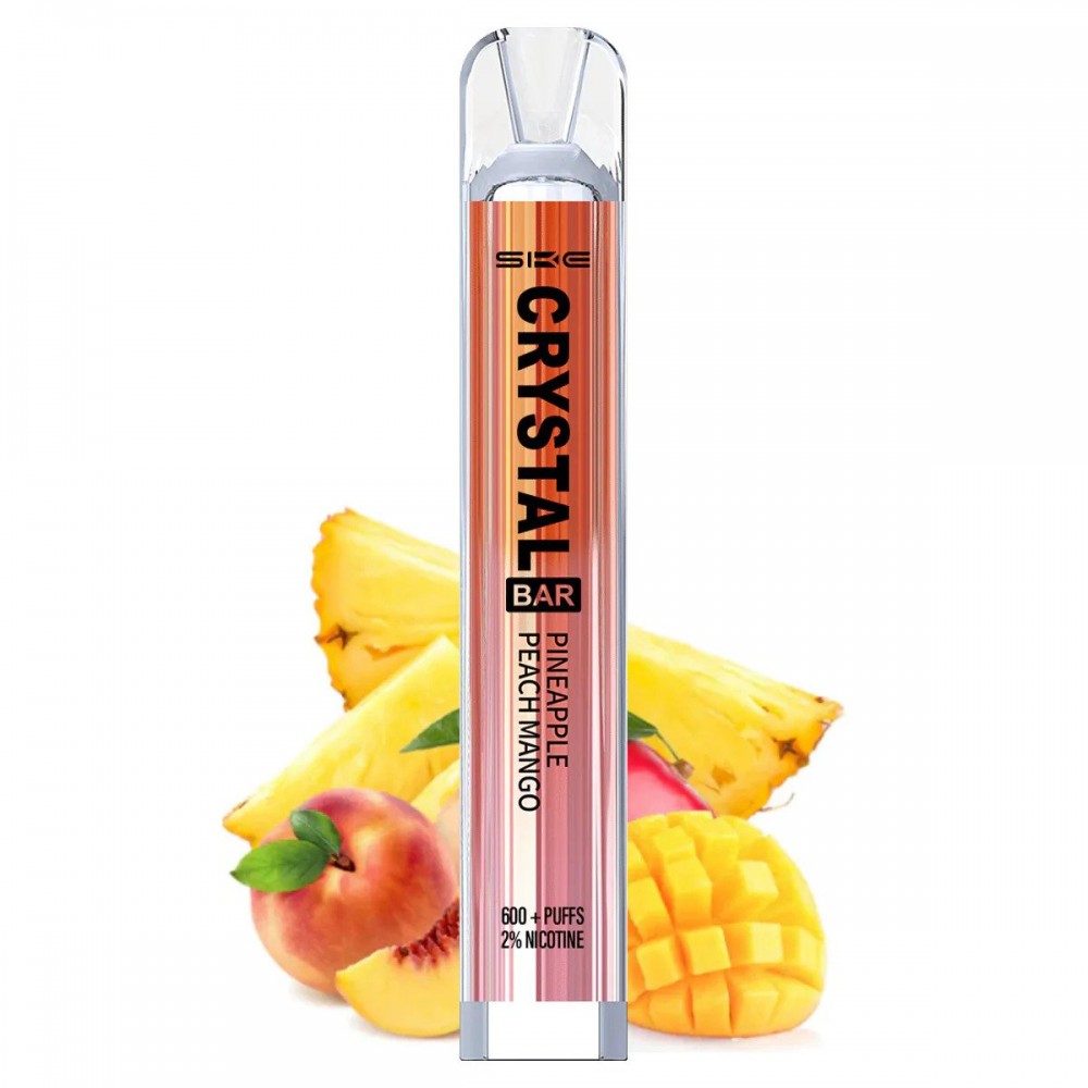 SKE Crystal Bar Pineapple Peach Mango 600 Puff Disposable Vape ...